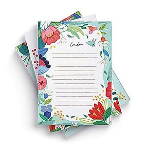 Ceibo Press To Do List Notepads (Set of 3) by Ana Sanfelippo | Cute Floral Stationary Memo Note Pads for Shopping List, Grocery List, Daily Planner, Weekly Planner use