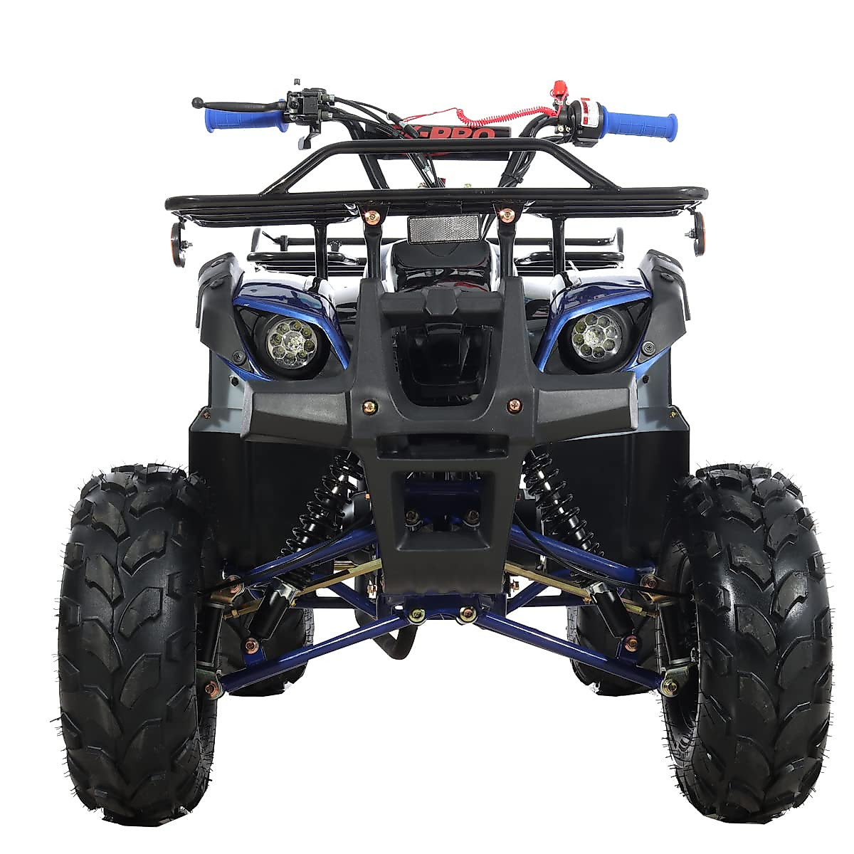 X-PRO 125cc ATV 4 Wheels Quad 125 ATV Quads with LED Lights, Big 19"/18" Tires!(Blue, Factory Package)
