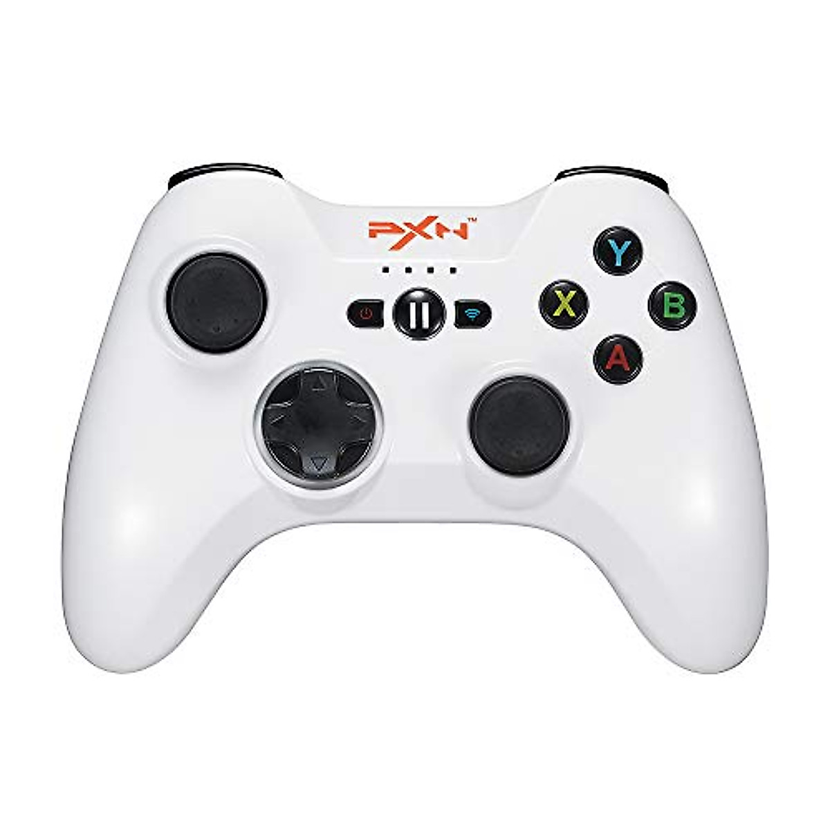 PXN Mfi Game Controller for Iphone Speedy(6603) IOS Gaming Controllers for Call of Duty Gamepad with Phone Clip for Apple TV, Ipad, IPhone (White)