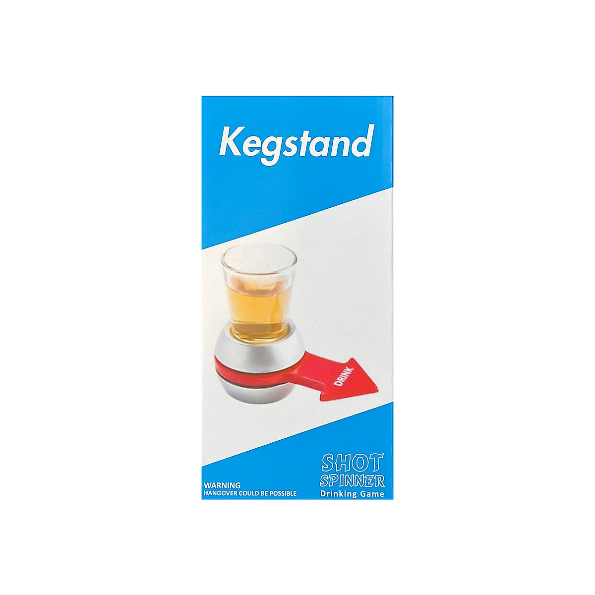 Kegstand Spin The Shot, Fun Drinking Game, Shot Spinner (Glass Included)