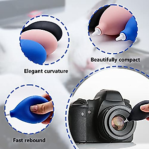 3 Pieces Camera Lens Dust Blower, Air Blower Blaster Pump Duster Cleaner Tool for Digital SLR Camera Lenses, Filters, Watch, Phone, Keyboard