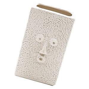 BESPORTBLE Kitchen Utensil Holder Human Face Shape Ceramic Kitchen Utensil Storage Organizer Caddy Kitchen Tool Holder for Forks Spoons Tableware