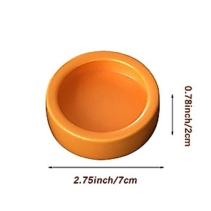 2 Pack Reptile Food Bowls Mini Ceramic Water Feeder Bowl Anti-Escape Mini Reptile Feeder for Lizard Anoles Bearded Dragons Crested Gecko Hermit Crabs