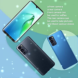zsddzzy 6.52in Screen，HOT 12i Android Smartphone ，Dual SIM Card，1GB RAM ，8GB ROM，Only Supports Dual SIM Card Frequency Band of 3GWCDMA ：850/2100MHZ，Unlocked Cell Phone（Blue）