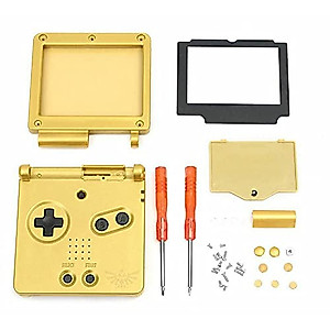 Housing Shell Screen Lens Limited Edition for Gameboy Advance SP GBA SP + Screen Lens (Gold) Replacement
