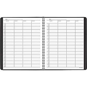 AT-A-GLANCE 8031005 Four-Person Group Undated Daily Appointment Book, 8 1/2 x 10 7/8, White