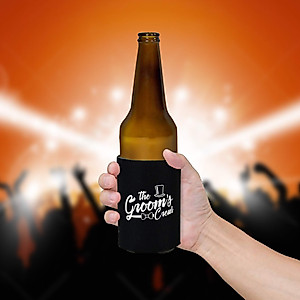 Shop4Ever The Groom and The Groom’s Crew Bow Tie Top Hat Can Coolie ~ Wedding Bachelor Party Beer Can Sleeve Coolers ~ (Crew Hat, 6 Pk)