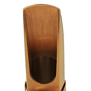 Yibuy Gold Plated Brass B-flat Tenor Saxophone Sax Mouthpiece with Cap Ligature 7#