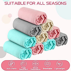 24 Pack Fleece Throw Blankets Assorted Fuzzy Cozy Blanket Bulk Throws for Sofa,50 x 60 Inches Soft Plush Microfiber Blanket Anti-Static Warm Lightweight Bed Travel Queen Blanket for Home Couch Wedding