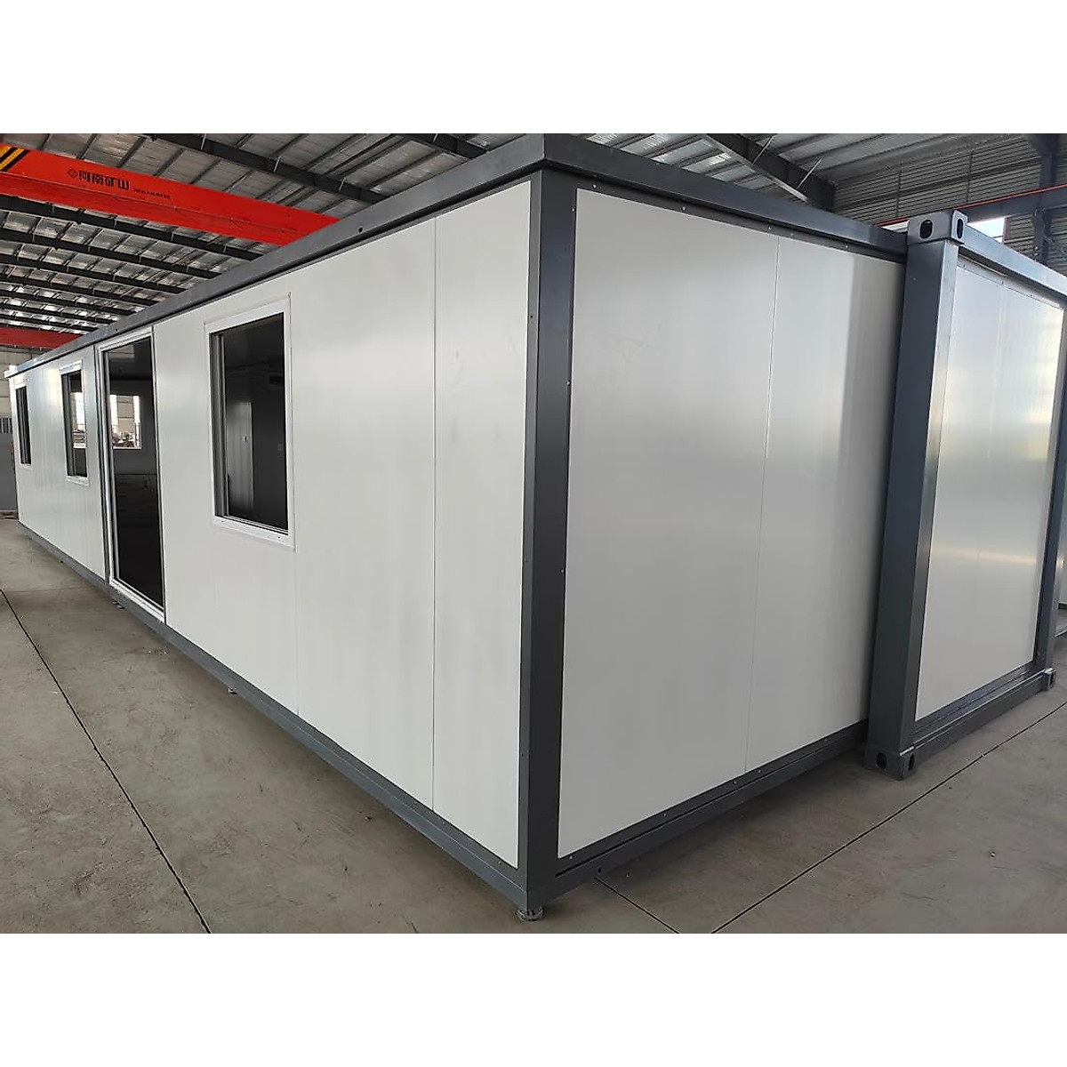 Prefabricated Stylish Expandable Home with 2 Rooms and 1 Bathroom & 1 Kitchen - Amazon prefab House - Folding House with Bathroom - Amazon Folding House, Foldable Tiny Home, Container Home 19 x 20 FT