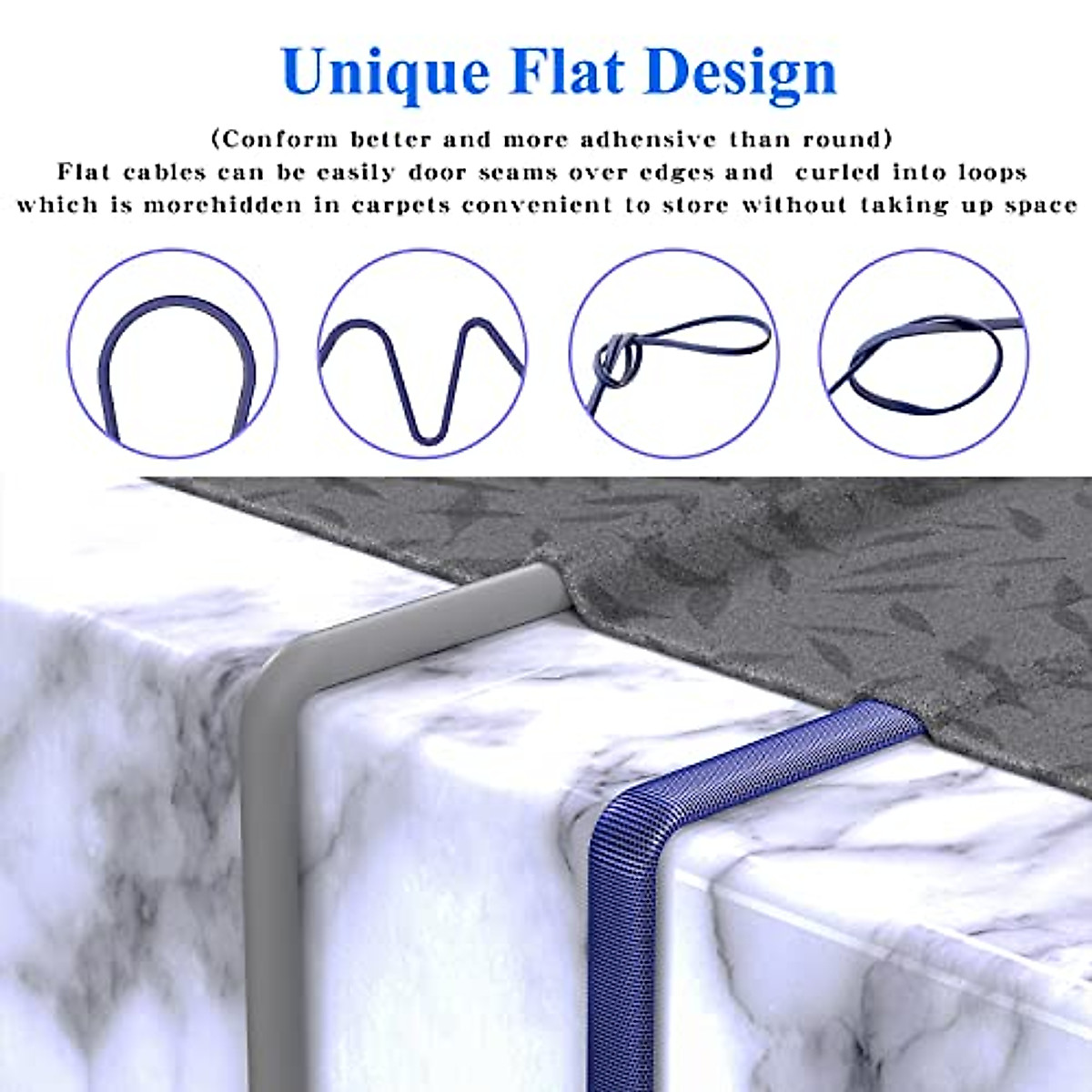 Smolink Ethernet Cable 50Ft, Cat 8 Nylon Braided High Speed Flat Internet Network LAN Patch Cord, 40Gbps 2000Mhz S/FTP RJ45 Cable for Gaming, Xbox, Modem, Router, PC, PS4/PS5, Indoor&Outdoor