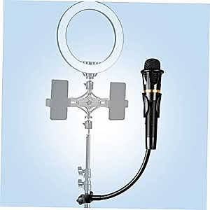 Mikinona 6 Pcs microphone stand Heavy Duty Mic Stand Mic Holder Microphone Cradle Mount studio microphone tabletop mic stand gooseneck microphone Universal Microphone Holders flat stand up