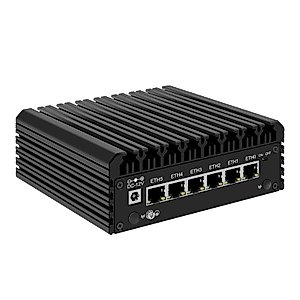 MOGINSOK Firewall Appliance 2.5GbE, 6X Intel I226V Nics 12th Gen Intel I3 N305(8C/8T up to 3.8GHz) Portable Firewall Mini Computer Router Barebone NO DDR5 RAM NO M.2 NVMe SSD TDP 15W USB3.2