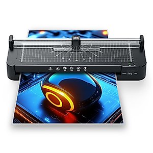 Laminator 13 Inch Wide with Laminating Sheets 50pcs, Hot and Cold Laminator Machine with Paper Trimmer, Thermal Laminator 11x17 for A3 A4 A5 A6 with Corner Rounder for Home Office School Use