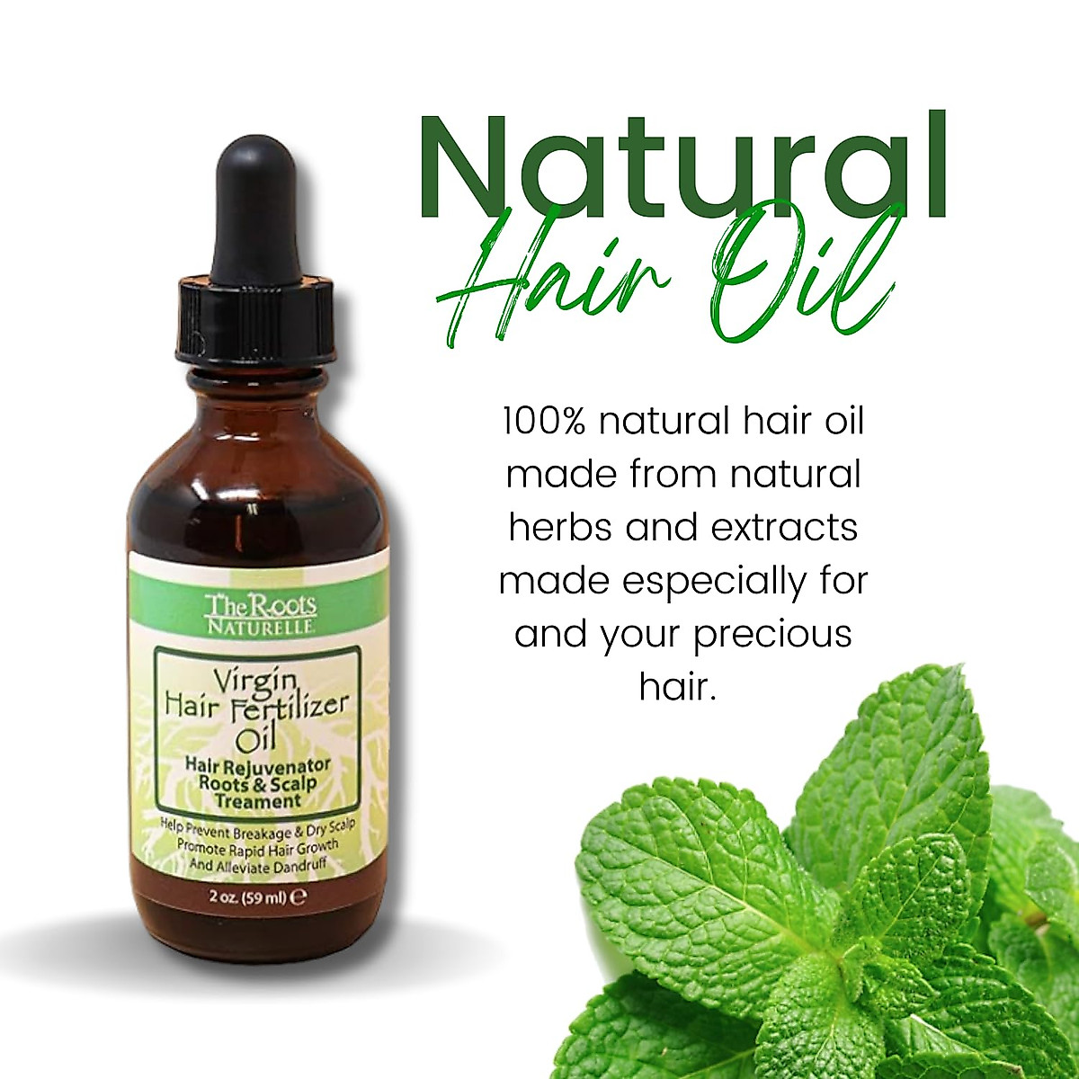 Virgin Hair Fertilizer Oil (2 Pack) - Roots and Scalp Treatment for Thinning or Breaking Hair | Enriched with Jamaican Black Castor Oil