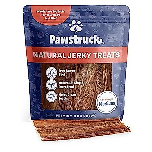 Pawstruck Joint Health Beef Jerky Dog Treat Chews, 4"-6", 25 Pack - Gourmet, Fresh & Savory Jerky - Naturally Rich in Glucosamine & Chondroitin - Promotes Healthy Joints & Tissue Growth