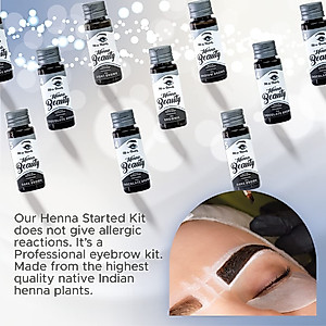 All in Beauty Henna Starter Eyebrow Coloring Kit, Eyebrows Henna Bundle for Brow Coloring, Vegan, Made from Natural and Harmless Ingredients, Tint your Brows, Long Lasting and Waterproof