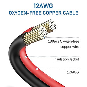 Solar Connector to XT60 Cable (12AWG 9ft), Gonifeto Solar to XT60 Charging Wire for Solar Panel Ecoflow Generator, Solar to Injection Molding XT60 Adapter Extension Cord for Portable Power Station
