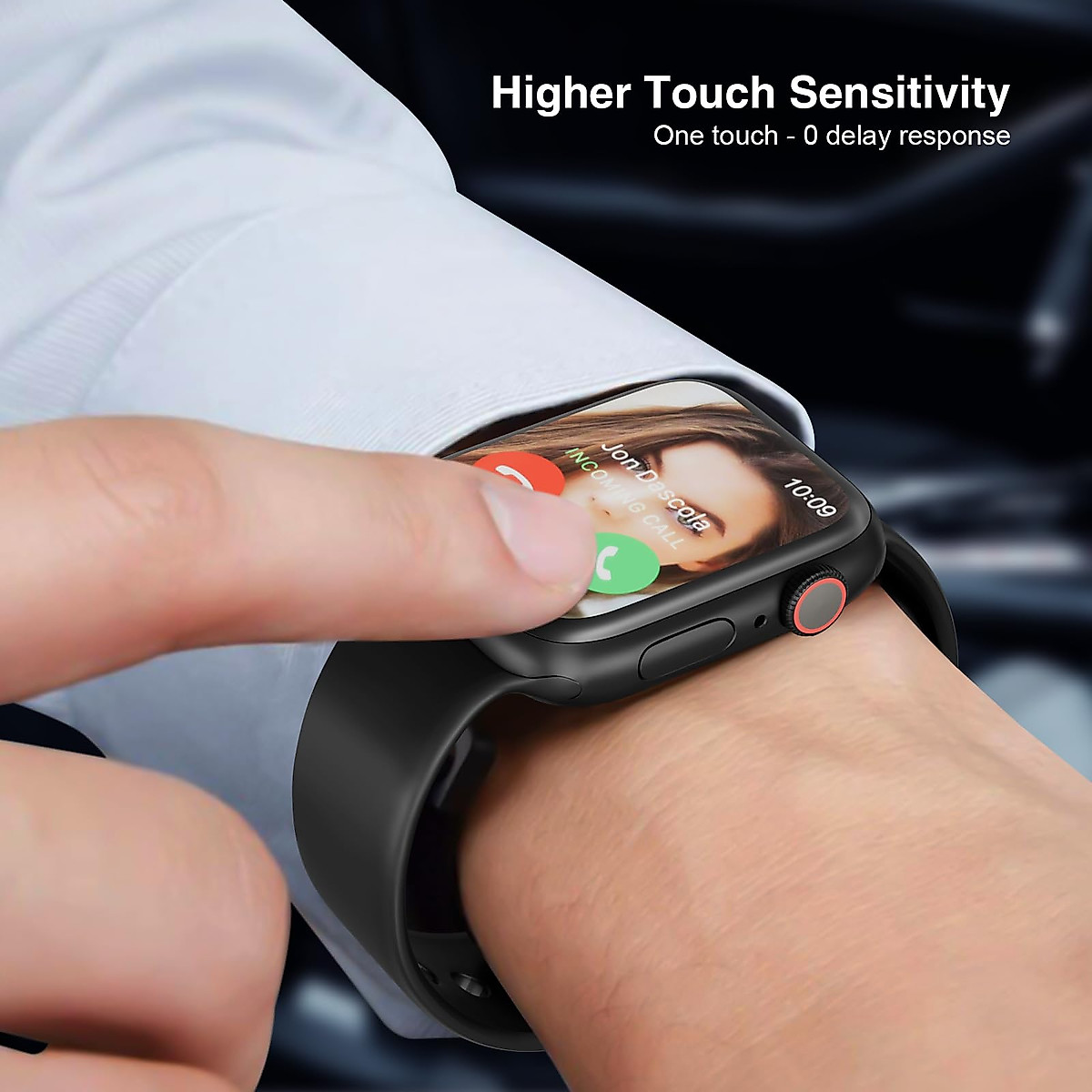 Tempered Glass Screen Protector Compatible with Apple Watch (45mm)