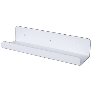 Plantex Acrylic Shelf- Floating Wall Ledge Display Shelf for Bathroom/Kitchen/Bedroom/Livingroom- Wall Mounted (White)