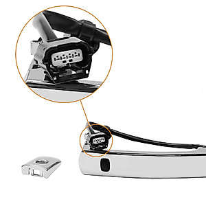 Exterior Chrome Door Handle Front Left Driver Side with Keyhole | Smart Entry Keyless | for 2010-2013 Nissan Rogue | Replaces# 80640-CZ31B, 80645-CA000