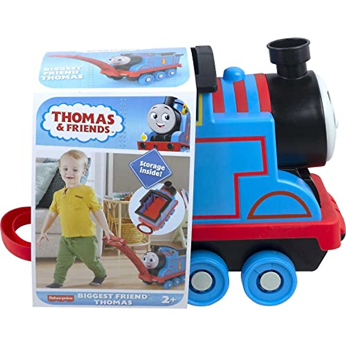 Thomas & Friends Pull-Along Toy Train for Kids Biggest Friend Thomas with Storage for Preschool Kids Ages 2+ Years