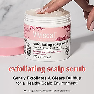 Viviscal Exfoliating Scalp Scrub, Clarifying Scrub with Biotin & Keratin, Promote Fuller & Healthier Hair Growth, Gentle Exfoliating Scalp Treatment, 200g (7.05 oz.)