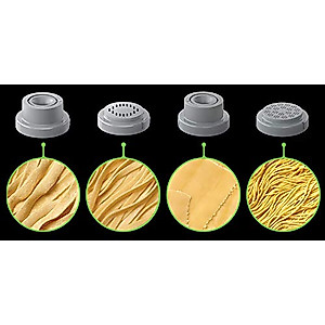Philips Compact Pasta Maker 4-in-1 Accessory Shape Kit- Pappardelle, Tagliatelle, Angel Hair and Lasagna, Gray