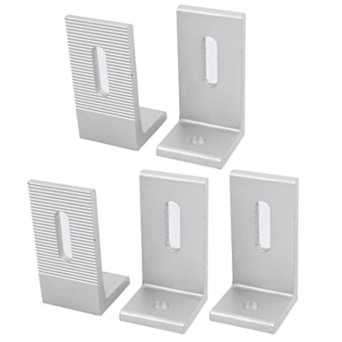 uxcell 5pcs 80x40x40mm Aluminum L Shape Solar Panel Mounting Brackets Roof Hook