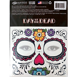 Floral Day of the Dead Sugar Skull Temporary Face Tattoo Kit