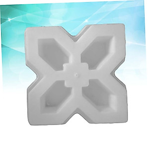 Happyyami Plastic Floor Mold Concrete Paving Mold molds Garden Paving Mold Pavement Mold molding Cement Floor Tile Mold Cement Brick Mold DIY Maker Paving Mould Paving Bricks White Stepping