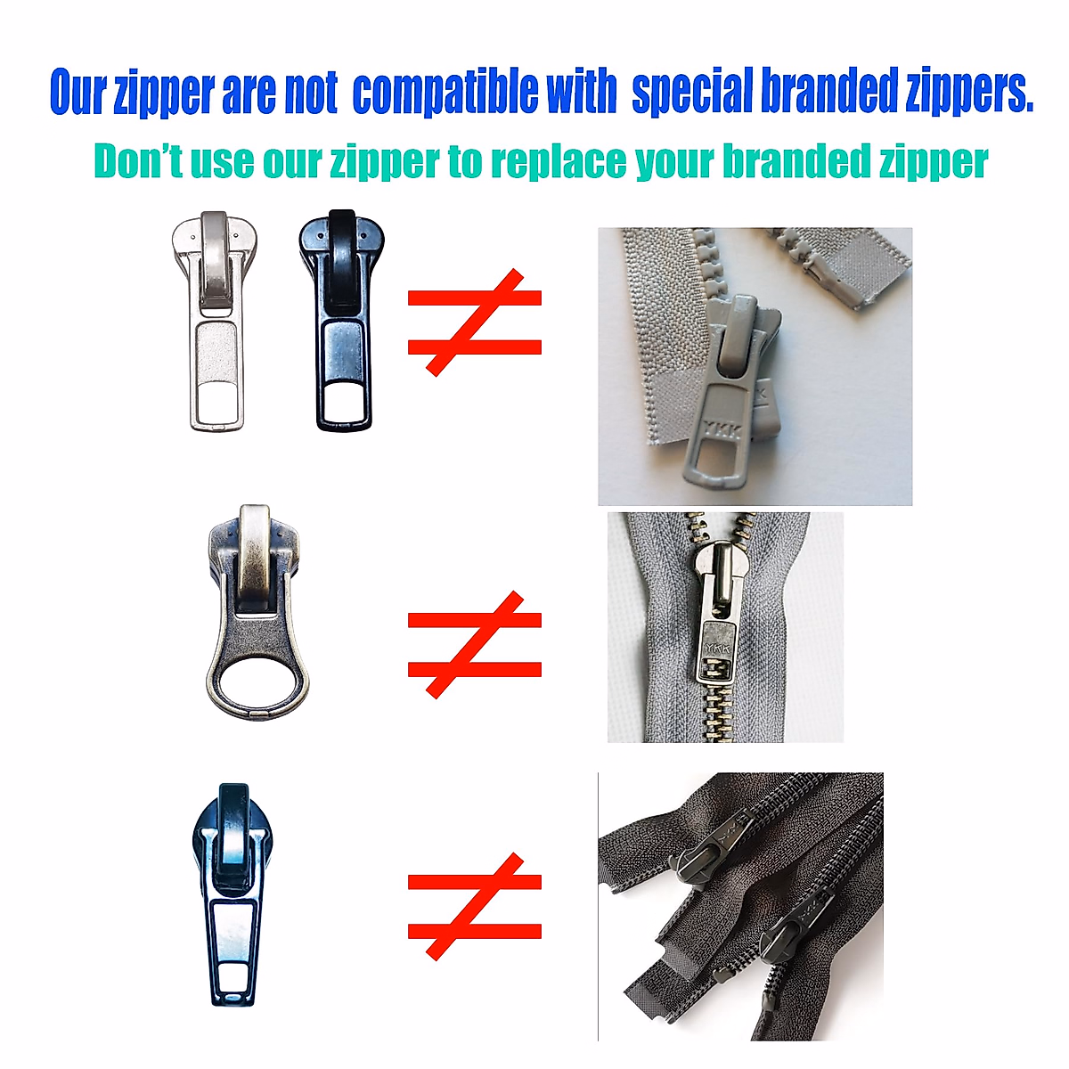 Zipper Pull 12 Pcs, Replacement Zipper Slider,Zipper Repair Kit #5, Fix Zipper Repair Kit for Repairing Coats ,Jackets , Metal Plastic and Nylon Coil Zippers.