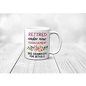 CANARY ROAD Retirement Mug | See Grandkids for Details | Retirement Gift for Women | Retirement Party Decor | Coworker Retirement | Retiree Gift | Boss Retirement