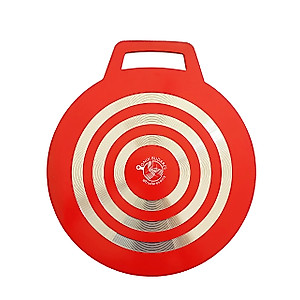 BUDAREONIX Budare Non-Stick Aluminum Griddle Round 30cm 13.25”round griddle/griddle w handle, perfect for tortillas, crepes, arepas, cachapa, meats, roti, naan, pizza, pancakes, etc, nonstick skillet.