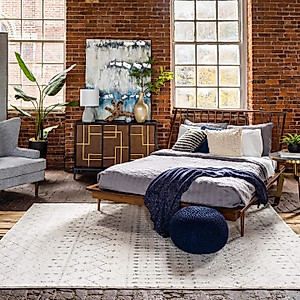 nuLOOM 7x9 Moroccan Blythe Area Rug, Grey, Faded Bohemian Design, Stain Resistant, For Bedroom, Dining Room, Living Room, Hallway, Office, Kitchen, Entryway