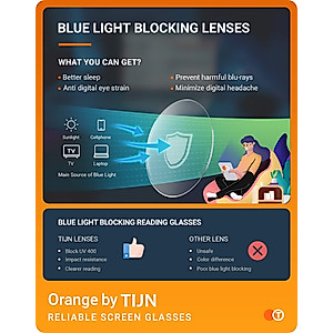 TIJN Progressive Multifocus Reading Glasses for Women Anti Blue Light Blocking Readers Vintage Square Nerd Eyeglasses