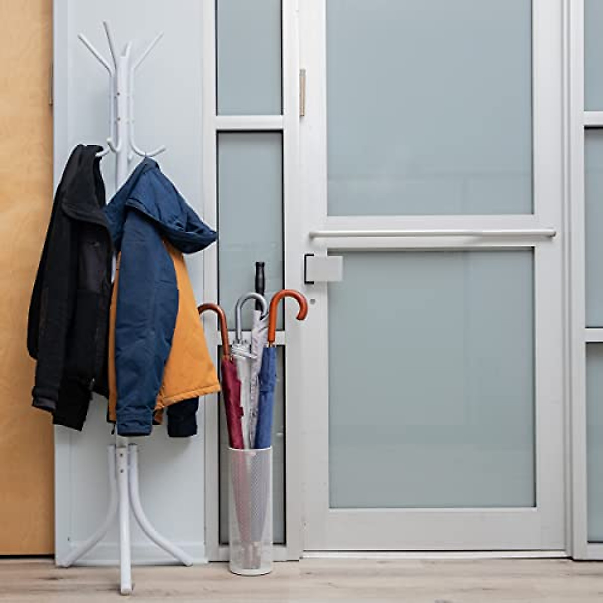 Mind Reader UMBHWIRE-WHT Mini Umbrella Stand Rack Holder, White