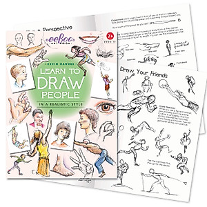 eeBoo: Art Book 4 - Learn to Draw People with Kevin Hawkes (ARTBK4), Perfect Guide for Budding Young Artists, Allows to Draw People in a Realistic Style, Perfect for Ages 7 and up