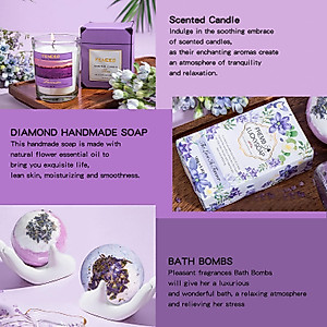 Gifts Basket for Women,Birthday Gifts for Women Purple Gifts Basket Lavender Relaxing Gift Set Self Care Package Gifts Unique Gifts Ideas for Girlfriend Sister Bestie Wife Mom Best Friend Gifts