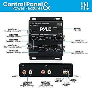 Pyle 2-Way Electronic Crossover Network PLXR2B - Independent High-Pass/Low-Pass Output Level Controls