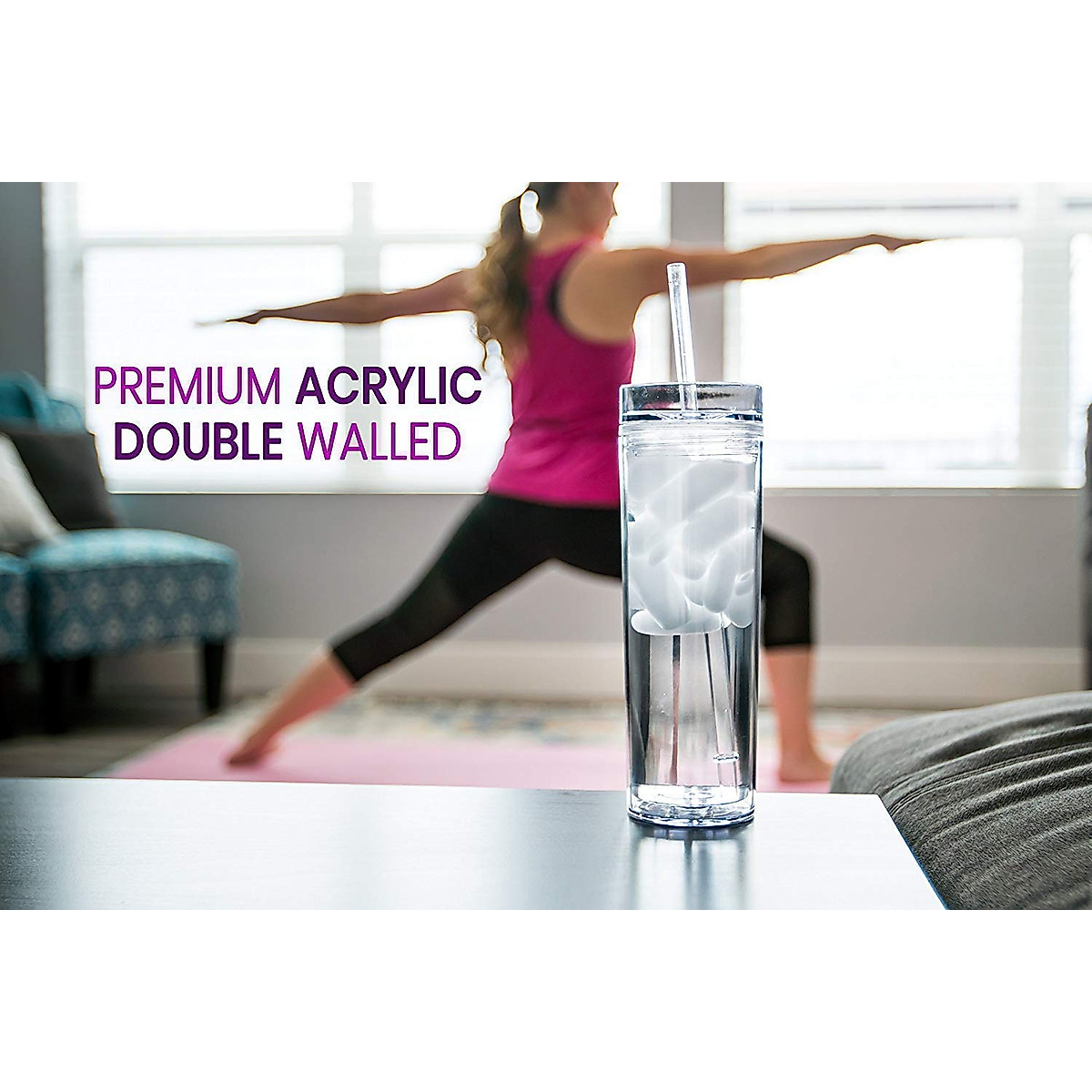 STRATA CUPS BUNDLE! 16 oz Clear Acrylic Tumblers (12 pack) + 16 oz Clear Acrylic Tumblers (4 pack)