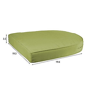 Jeco Rocker Wicker Chair with Green Cushion, Set of 2, White