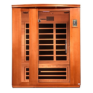 Dynamic Lugano 3-Person Low EMF (Under 8MG) FAR Infrared Sauna (Canadian Hemlock)