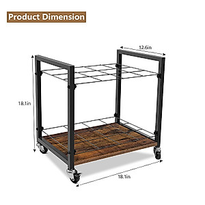 Telawsfun Blueprint Storage Rack Cart,12 Slots Blueprint Holder with Wheels to Storage Poster Architectural Construction Plan Wrapping Paper,Metal Mobile Roll Paper Organizer