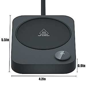 Coffee Mug Warmer, 4 Hours Auto Shut Off Cup Warmer for Office Home Desk Use with, 3 Temperature Settings, Cover Safely Use for Office/Home to Warm Coffee Tea Milk Candle Heating Wax