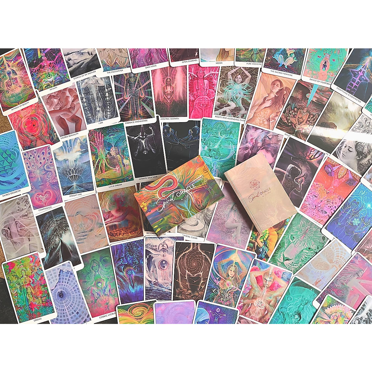 Earth Moon Magick Cosmic Uterus Daily Affirmation Oracle Deck, 62 Cards, Premium Quality Paper, Made by Visionary Artist