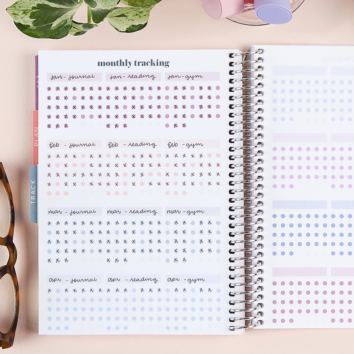 A5 Coiled Productivity Planner | All-in-One Project Checklists, Habit & Progress Trackers, Monthly Check-in's, Organizer & Journal | 160 pages, 80 lb. Mohawk Premium Paper, Designed by Erin Condren