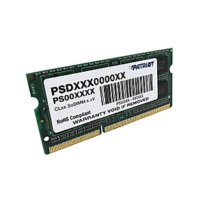 Patriot Signature 4 GB PC3-10600 (1333 MHz) DDR3 SODIMM Notebook Memory PSD34G13332S