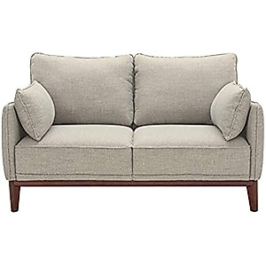 LIUJUN Loveseat Sofa with Wood Base and Legs, 62" W