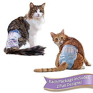 Hartz Disposable Cat Diapers, Easy to Put On, Comfortable & Secure Fit for 12 Hours Leak Protection, Multiple Sizes